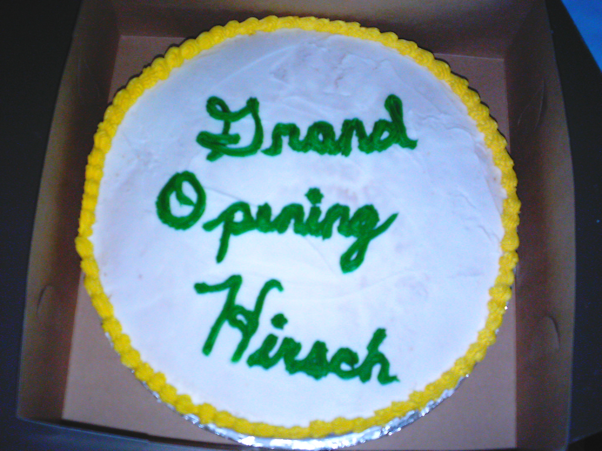 Hirsch Grand Opening Cakes